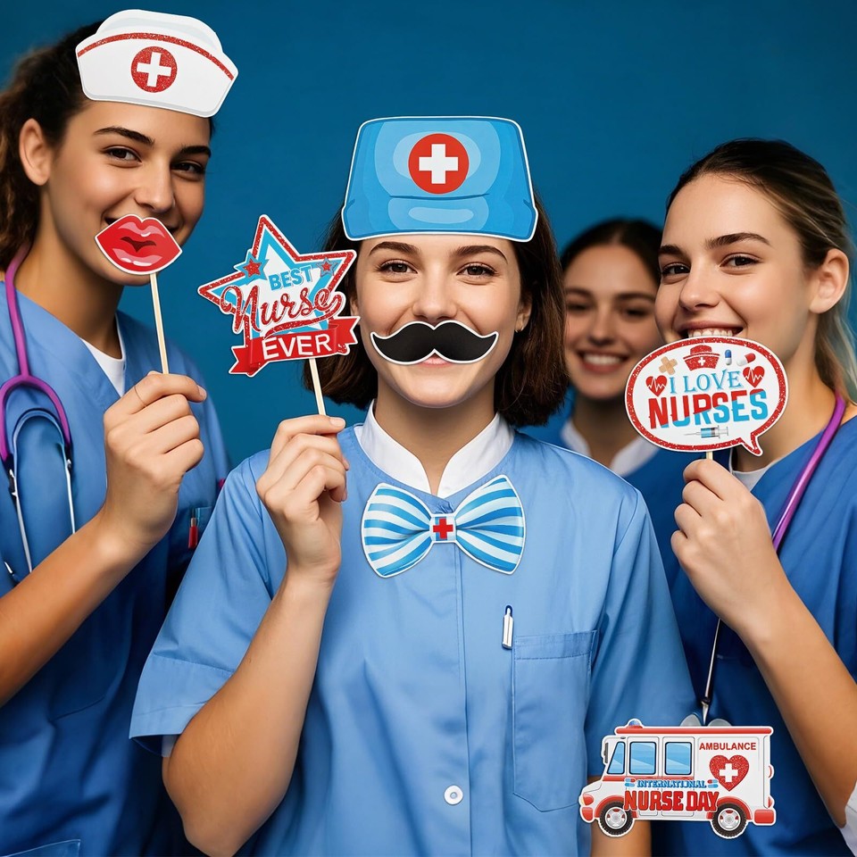 30pcs Nurse Photo Booth Props Nurse Graduation Party Decoration Photo ...