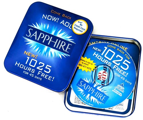 "Sapphire" America Online Collectible / Install Disc, Vintage AOL CD v7 ...