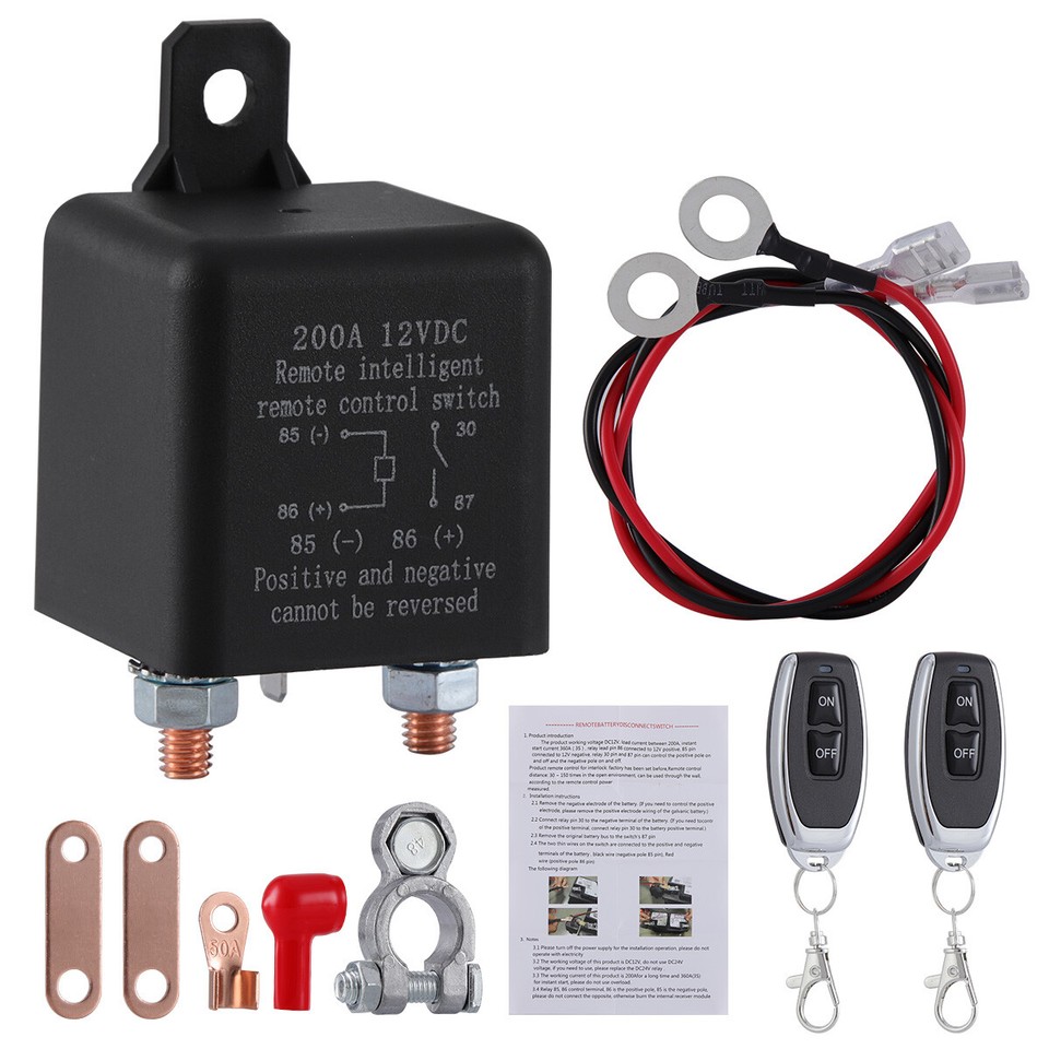 Car Battery Switch Disconnect Power Kill Master Isolator Cut Off Remote ...