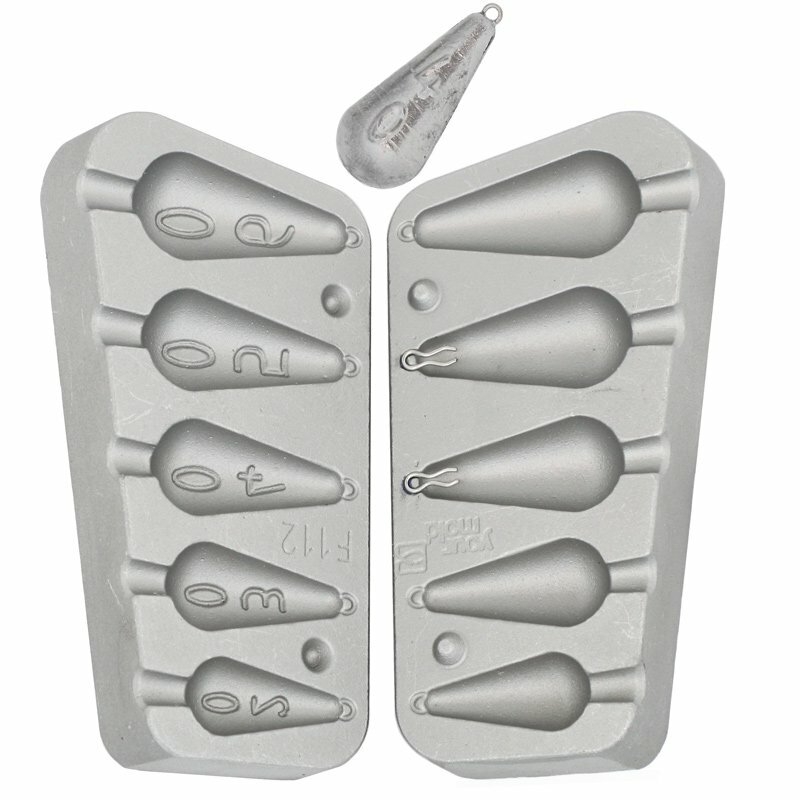 ANGELN Gussform Angelblei Birnenblei,Tropfenblei,20-60 und 70-120g ...