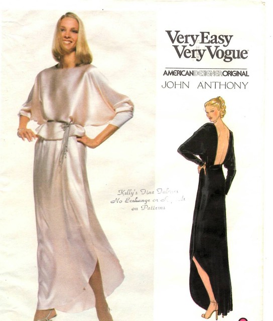 Vintage Vogue DESIGNER John Anthony Pattern 2075 Size 6 Evening Gown ...