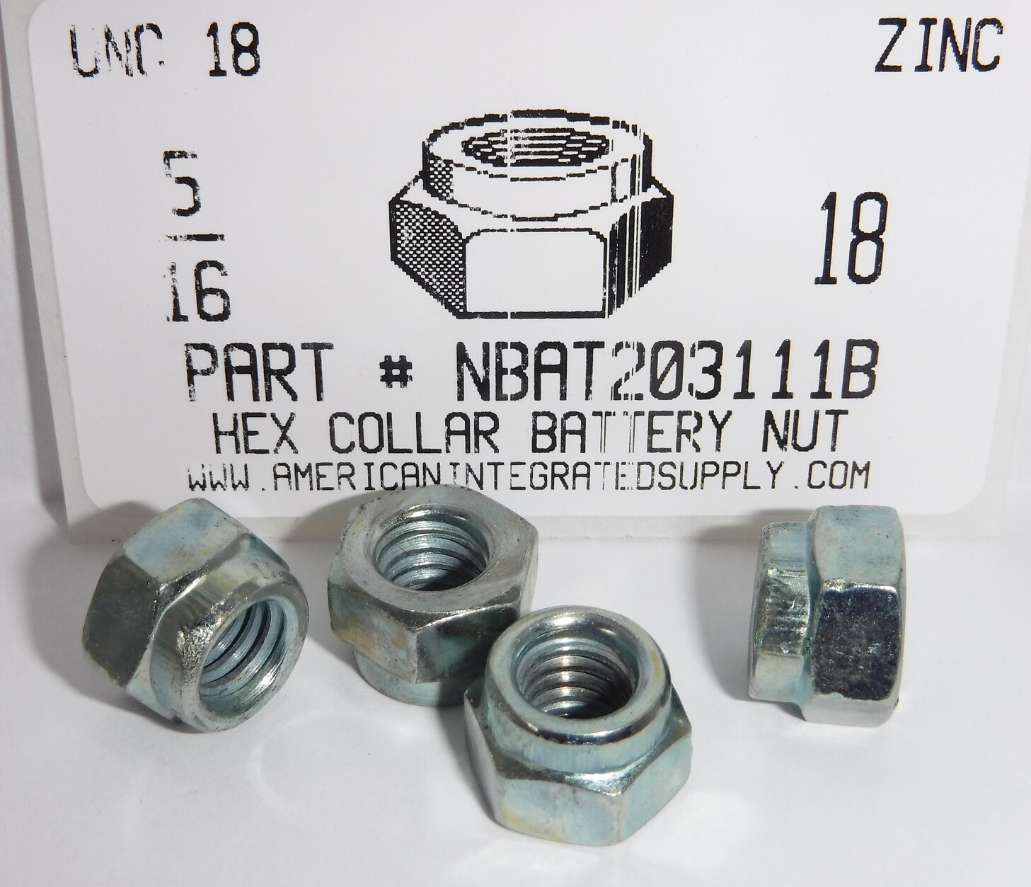 5/16-18 HEX SHOULDERED BATTERY TERMINAL NUTS STEEL ZINC PLATED (50) | eBay