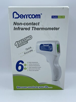 Berrcom Non Contact Infrared Forehead Thermometer Gun For Baby Room or ...