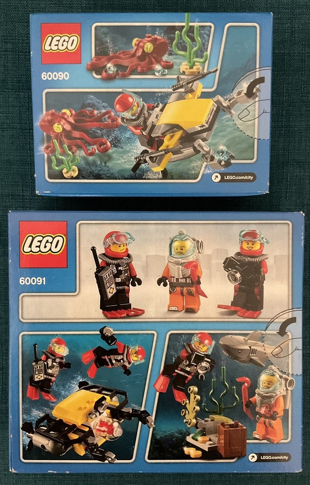 LEGO CITY 60091 Deep Sea Starter Set AND 60090 Deep Sea Scuba Scooter ...