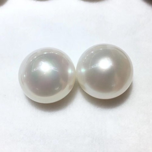 PAIR OF9-10MM NATURAL SOUTH SEA GENUINE WHITE LOOSE PEARL UNDRILLED | eBay