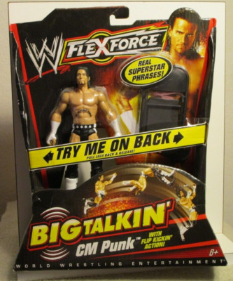 WWE FLEX FORCE BIG TALKING CM PUNK FLIP ACTION FIGURE WITH SMACK CHAIR ...