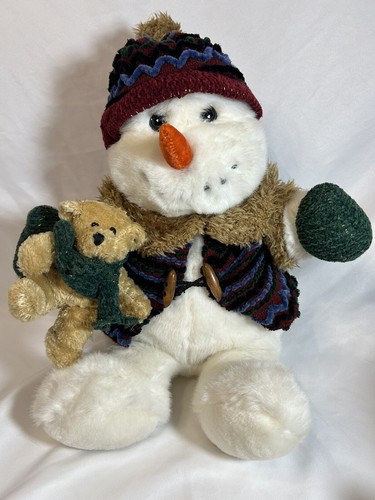 Dan Dee Snowman Jacket Hat 15" Plush Soft Toy Stuffed Animal Holding ...