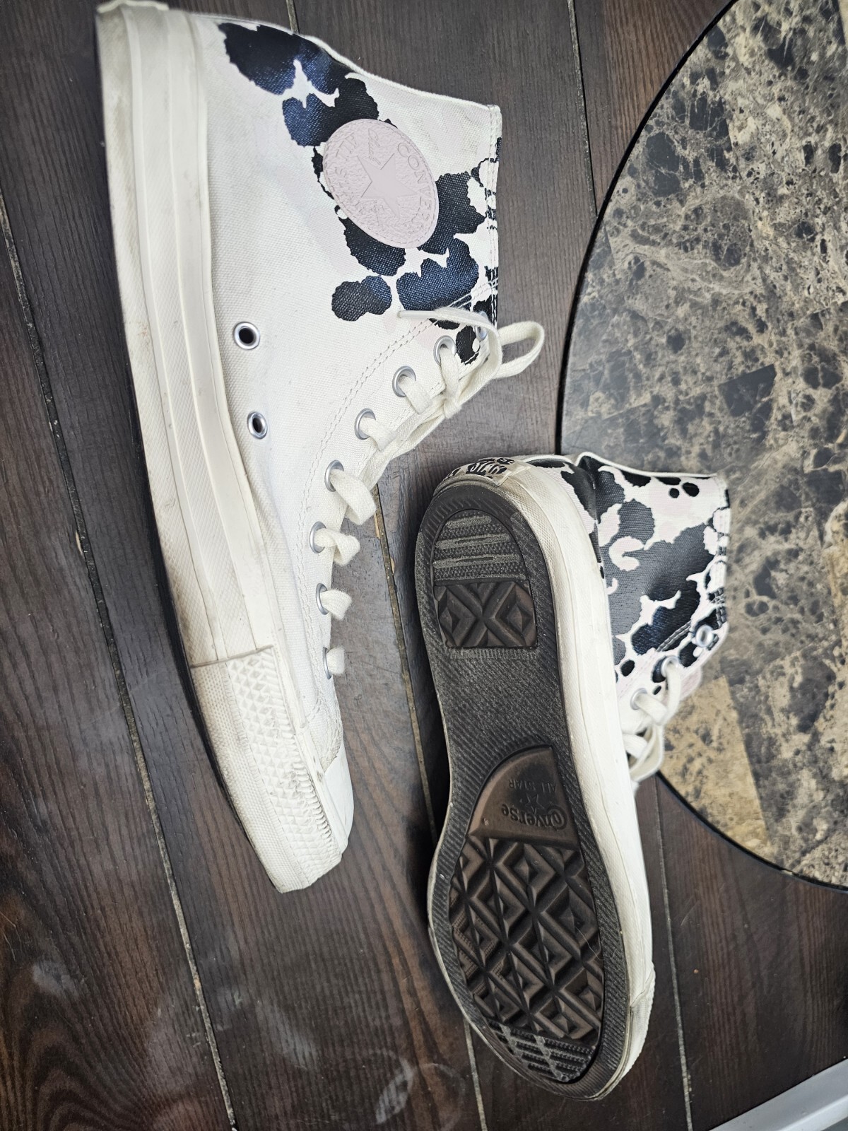 Converse Chuck Taylor Cow Print High Top Sneakers Sho… - Gem