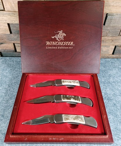 Winchester Limited Edition 2007 Wildlife Ed Pocket Knife Set of 3 in ...