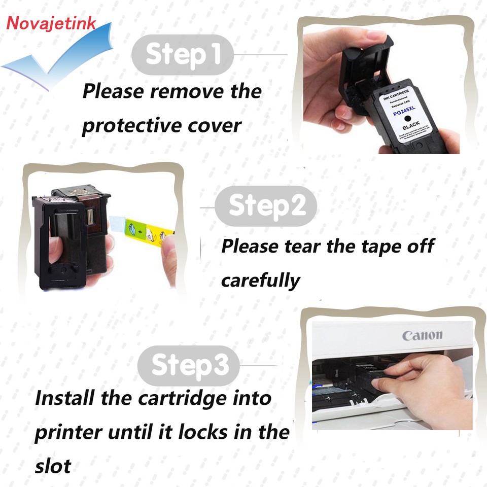 2 Pks PG-245XL Black & CL-246XL Color Ink for Canon PIXMA IP2820 MG2922 ...