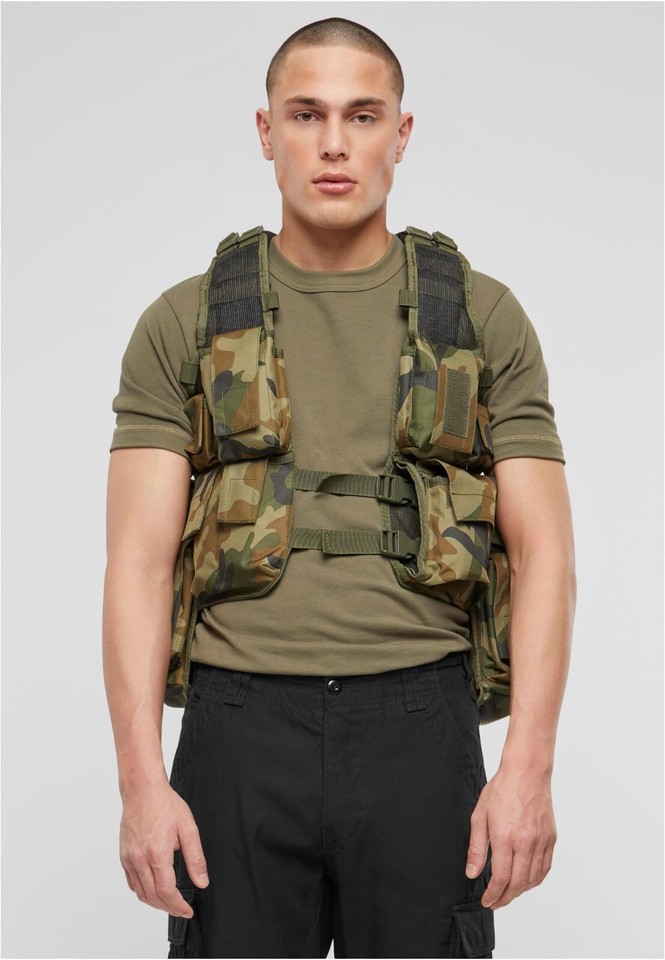 Brandit Tactical Military Vest For Men Work Camping Woodland | eBay