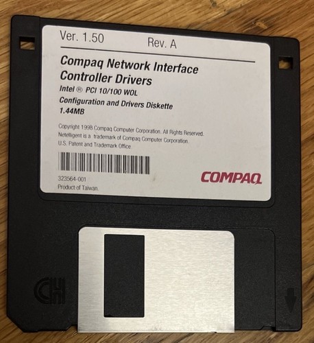 Compaq Computer 3.5 Floppy Disk V1.5 Network Interface Controller ...