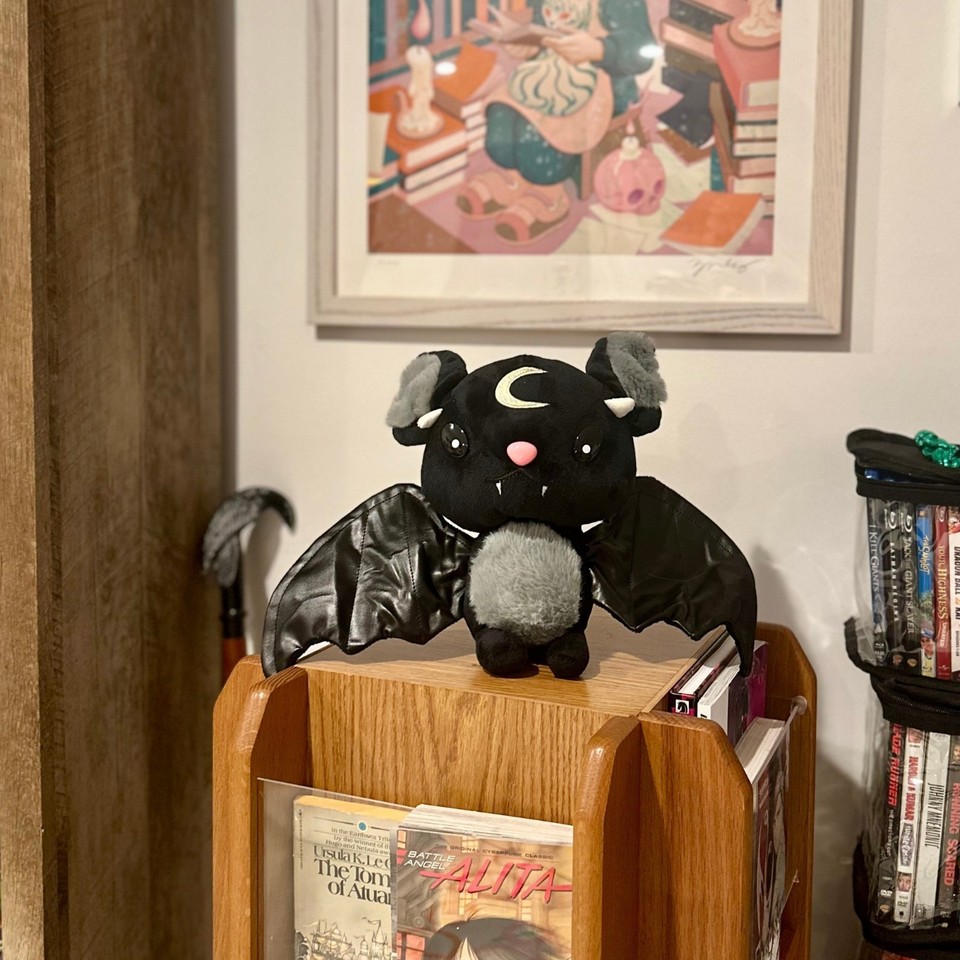 Gothic Vampire Bat Plush 15" Crescent Moon Witchy Halloween Luna Toy | eBay