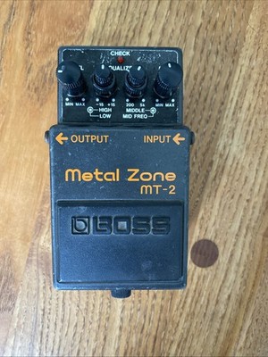 Boss MT-2 Metal Zone Guitar Effect Pedal Distortion Metal Used No Power ...
