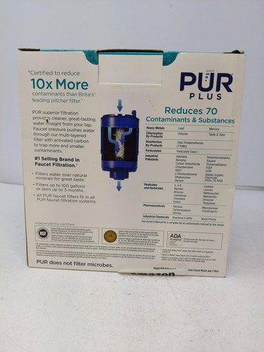 Pur Plus Horizontal Faucet Mount Water Filtration System With 3-in-1 ...