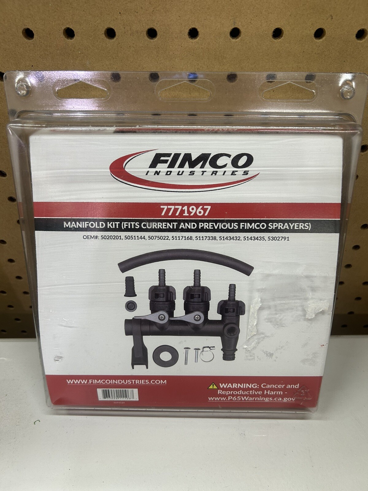 FIMCO Sprayer Parts Manifold Kit Quick Connect Large On Off Valves ...