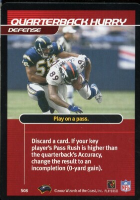 2002 NFL Showdown Defense Quarterback Hurry DWAYNE CARSWELL BRONCOS S08 ...