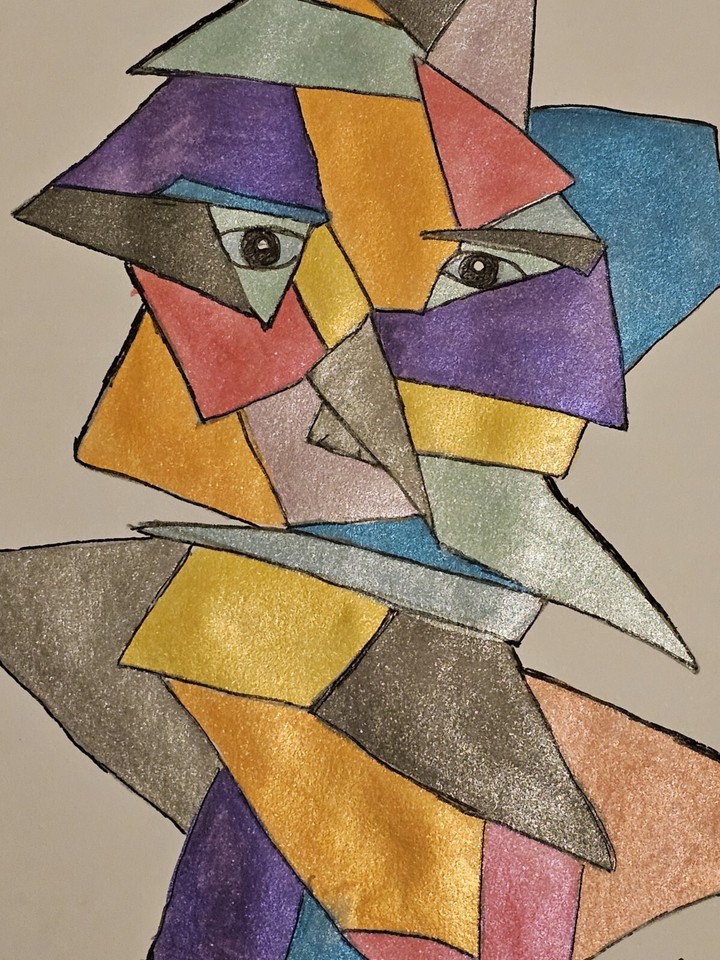 Abstract Painting Face Unique Art Watercolour Size A4 One Of Original ...