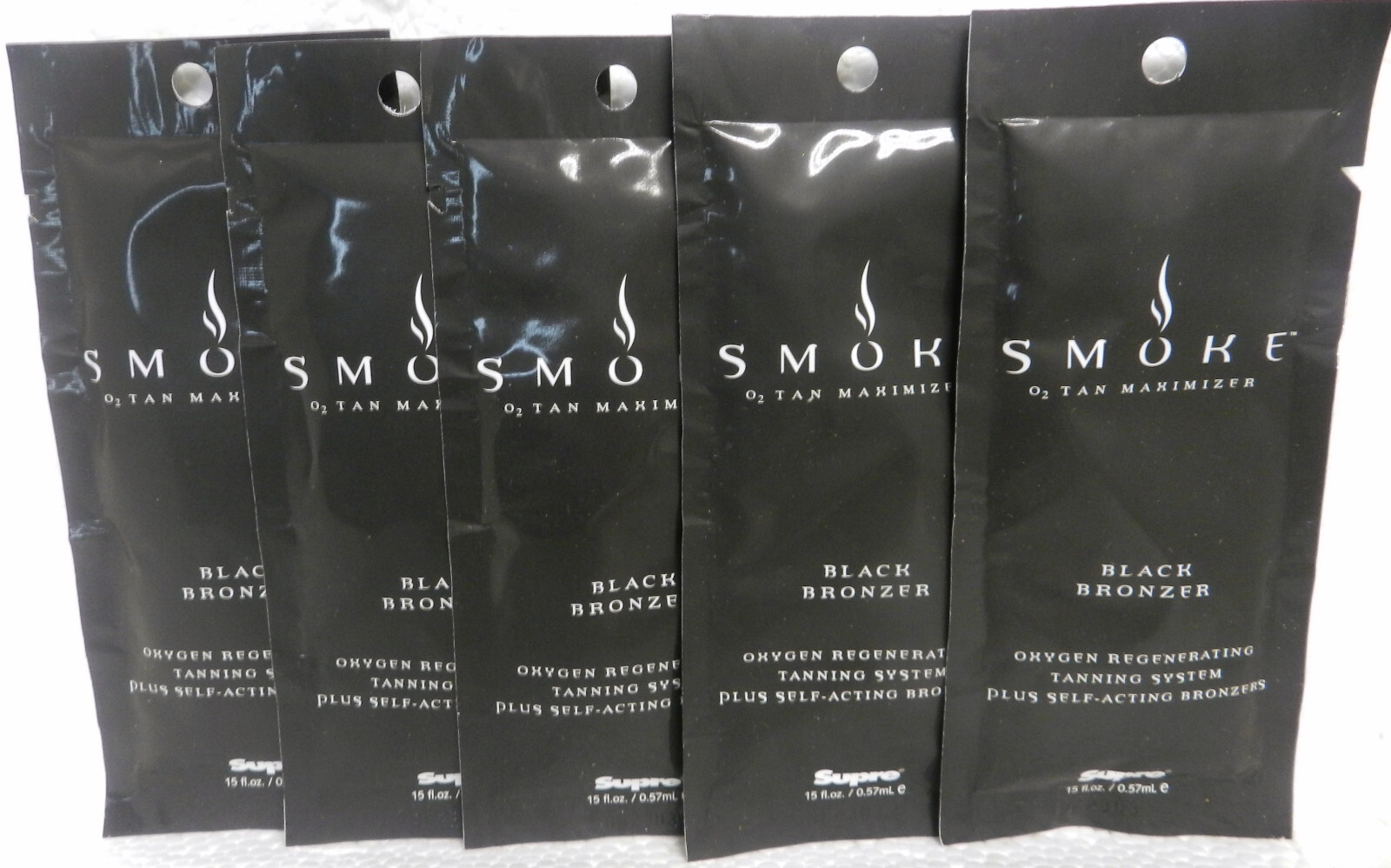 LOT OF 5 PACKETS SMOKE BLACK BRONZER MAXIMIZER INDOOR TANNING LOTION ...