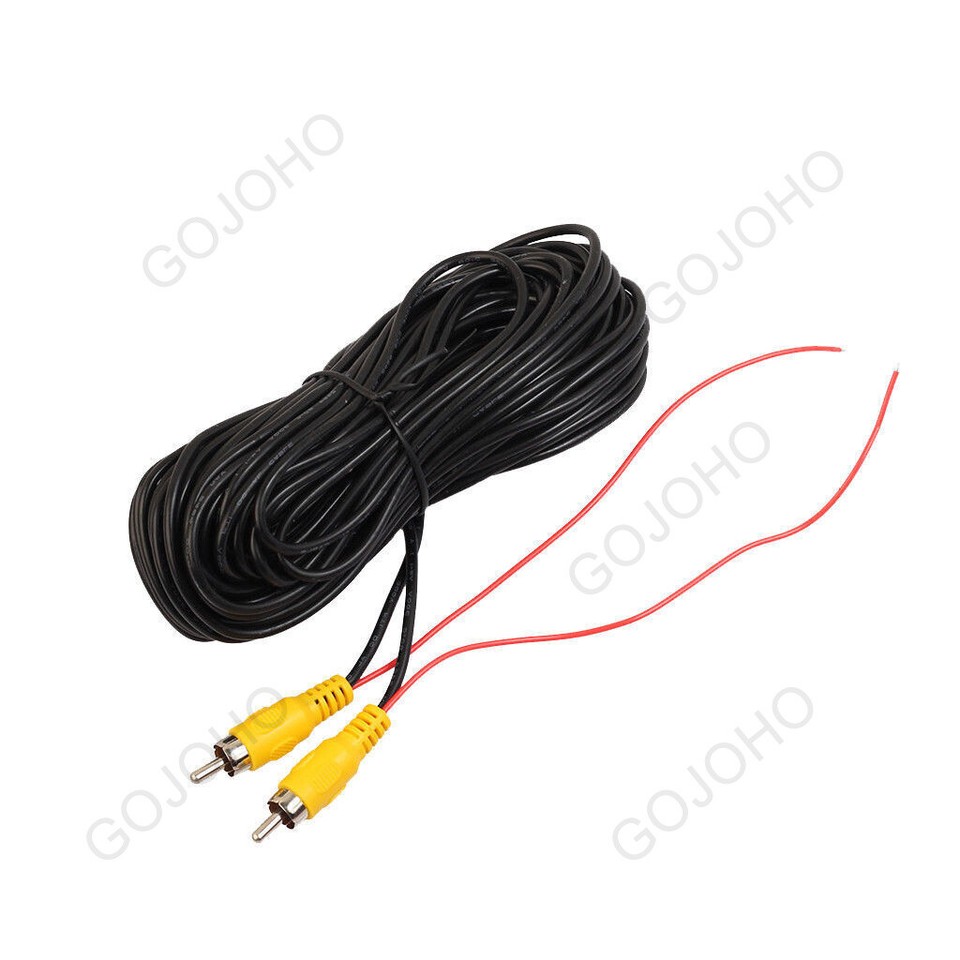 33Ft RCA Reverse Rear View Parking Video Backup Camera Extension Cable ...