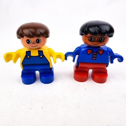 Lego Duplo Figures Kids African American Boy glasses & Brown Hair Boy ...