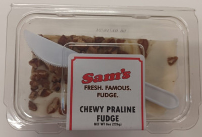 Chewy Praline Sams Fresh Famous Fudge (2) 8 oz Containers Free Shipping ...