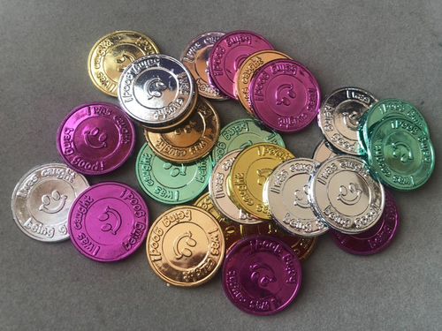 New Lot of 24 Coins Good Character Kindness Plastic Pass it On Coins ...