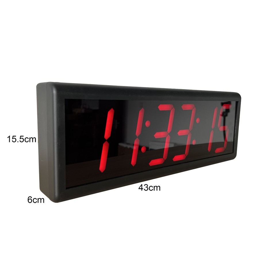 4" x 6 Digit IP PoE Clock for Office, Network Synchronized, Black ...