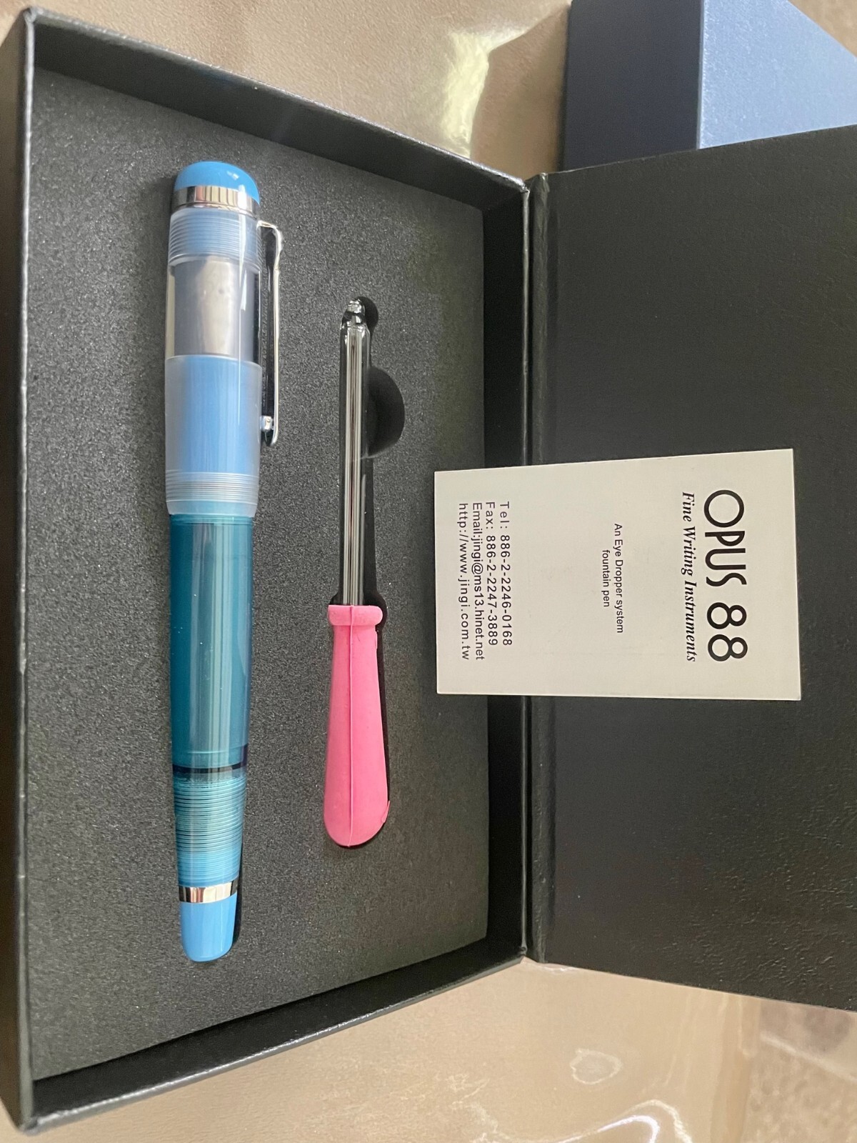 Opus 88 OMAR Fountain Pen in Baby Blue - Fine Point - NEW in Original ...