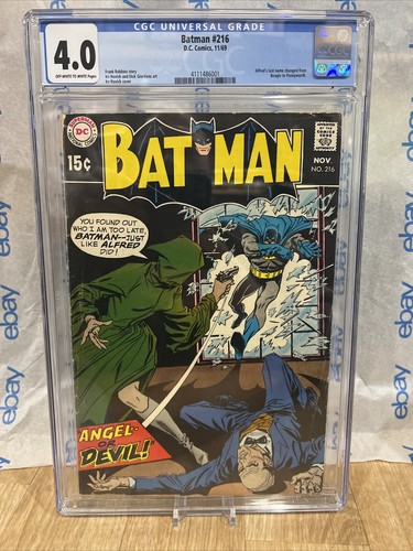 BATMAN #216 CGC 4.0 1969 IRV NOVICK COVER OFF WHITE TO WHITE PAGES ...