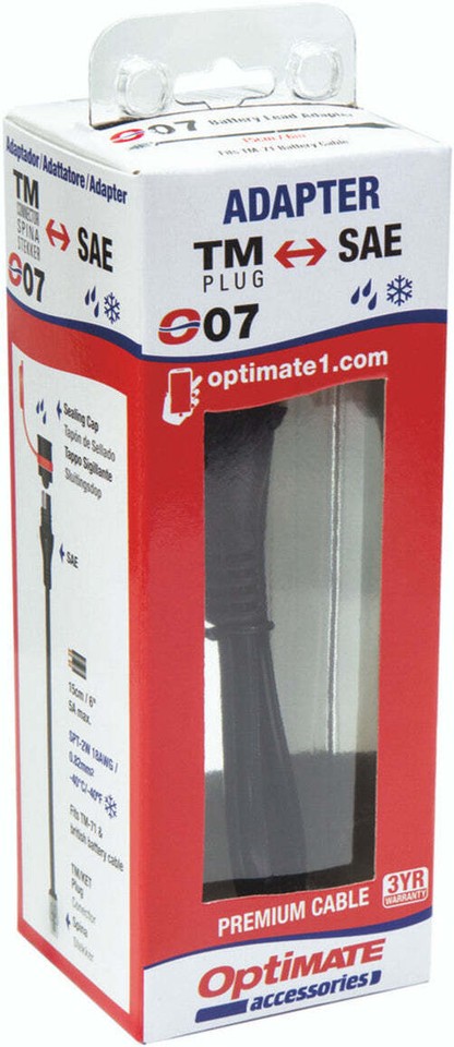 Optimate SAE to TM Lead Genuine Weatherproof Converter Adapter Optimate ...