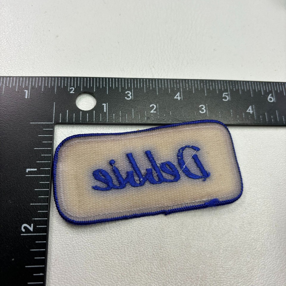 USED Retro BLUE CURSIVE DEBBIE Name Patch (Uniform Mechanic Worker ...