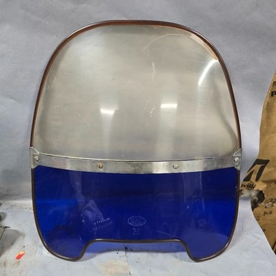BECK WINDSHEILD BLUE BOTTOM HARLEY KNUCKLEHEAD POLICE INDIAN CUSHMAN ...