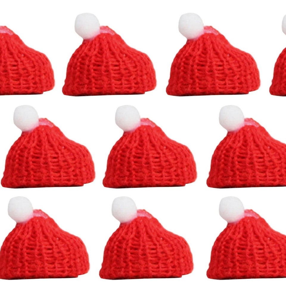 20 Pieces Mini Christmas Hats Scarf Set Soft Material Bottle | eBay UK
