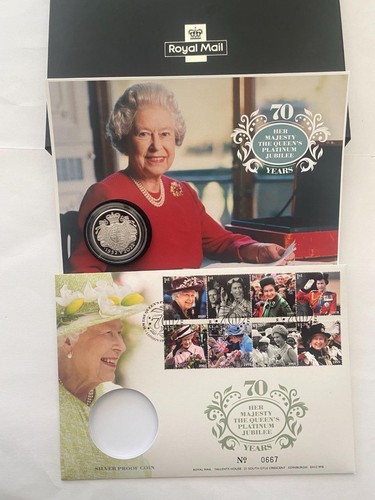 Royal Mail Queen Elizabeth Platinum Jubilee Silver Proof £5 Coin Cover ...