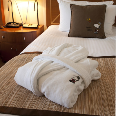IMPERIAL HOTEL Doorman SNOOPY Waffle Fabric Bathrobe 100% Cotton JAPAN ...