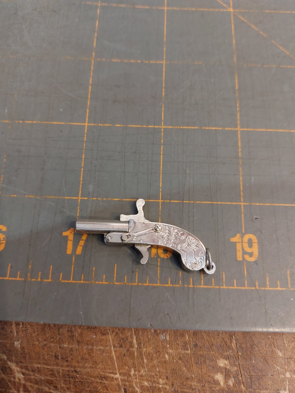 Vintage Miniature Toy Cap Gun 2MM Pinfire Pistol Fob Deer Rabbit | eBay