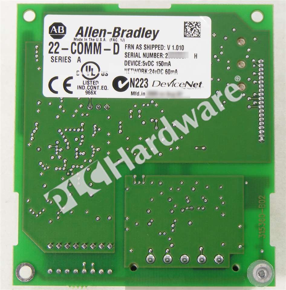 Allen Bradley 22-COMM-D /A PowerFlex DeviceNet Communication Adapter ...