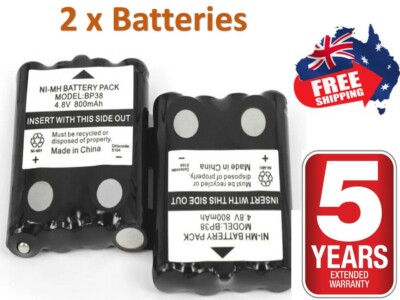 2x For UNIDEN BP38 BP40 UHF HANDHELD RADIO REPLACEMENT BATTERY + 5 Year ...