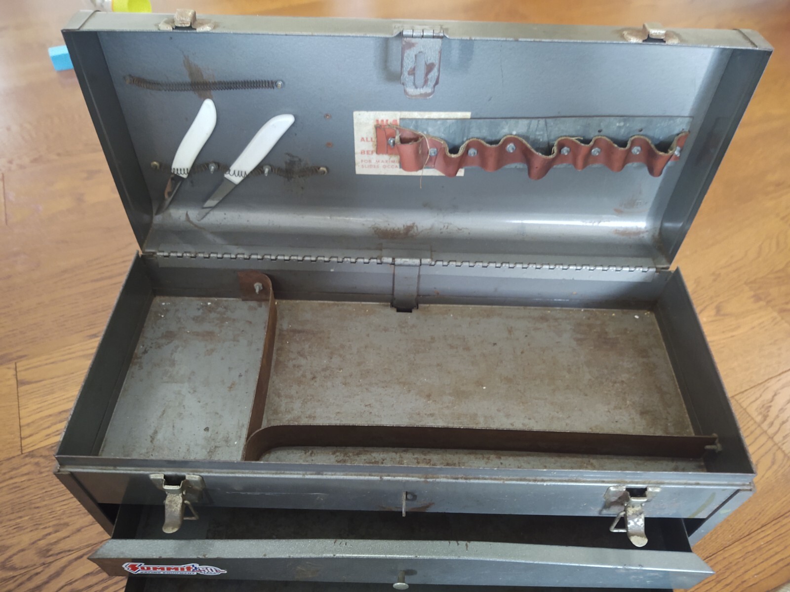 Vintage Craftsman Tool Box Crown Top Logo 2 Drawers 65334 Ratchet ...