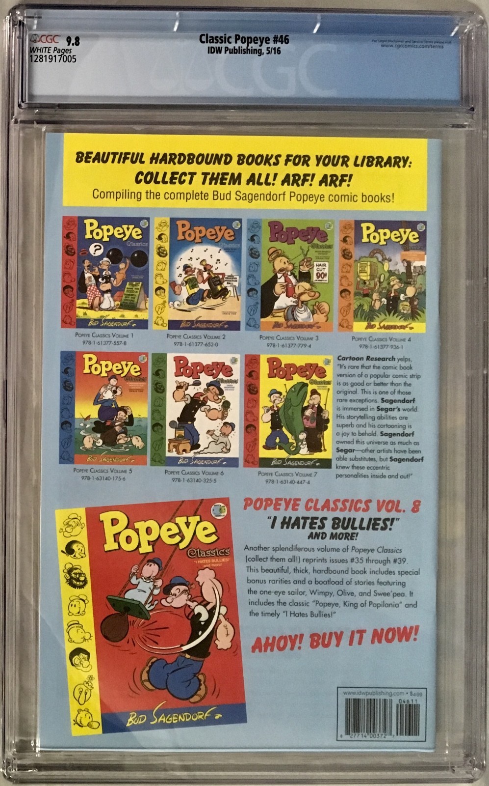 Classic Comics: Popeye #46 CGC 9.8 Reprints Stories from Popeye #46 (10 ...