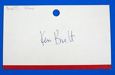 KEN BRETT SIGNED 3x5 INDEX CARD ~ PITTSBURGH PIRATES ~ 100% GUARANTEE ...