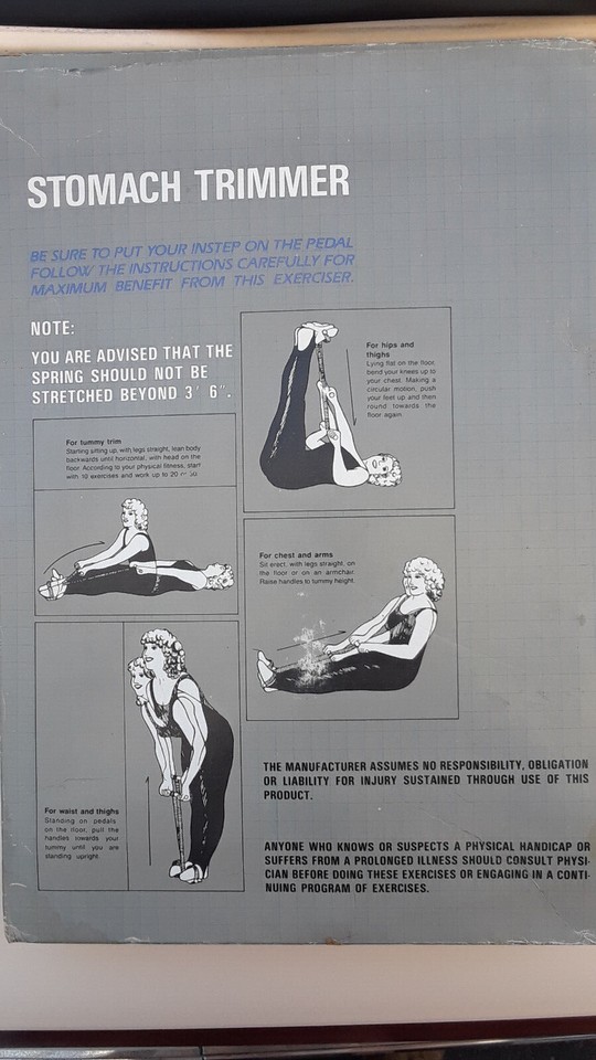 Stomach Trimmer Home Exerciser Toner Abs Abdominal Body Tone Vintage ...