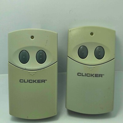 Two Clicker CLT1 Universal Garage Door Opener Remote Control 2 Button ...