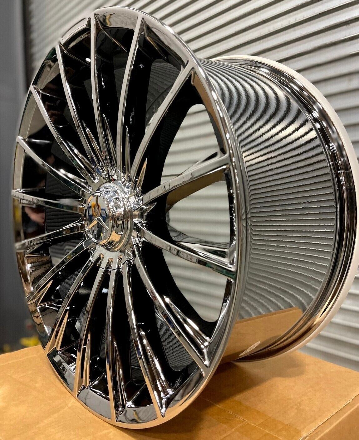 Set of 4 20" Black Chrome Wheels For Mercedes S500 S550 S600 GLC350 ...