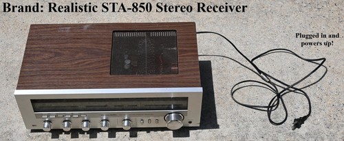 Realistic STA-850 Amplifier Receiver - 2x dmg ports, Tested powers up ...