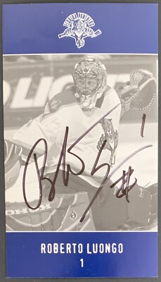 Roberto Luongo Autographed Signed NHL Hockey Florida Panthers Card | eBay