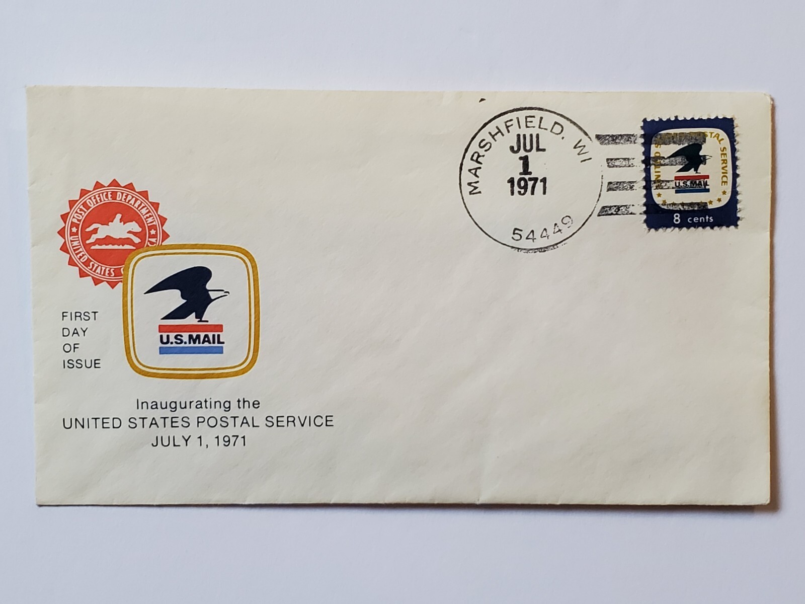 USPS First Day Issue July 1, 1971 Inagurating Postal Service WI ...