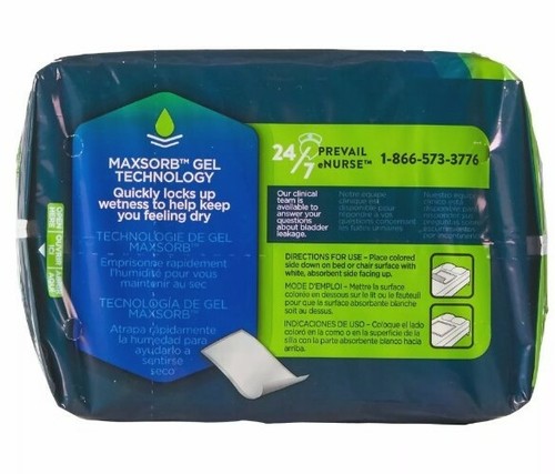 4 PACK- XL Prevail Underpads Heavy Absorbency Maxsorb Gel 30" x 36 ...