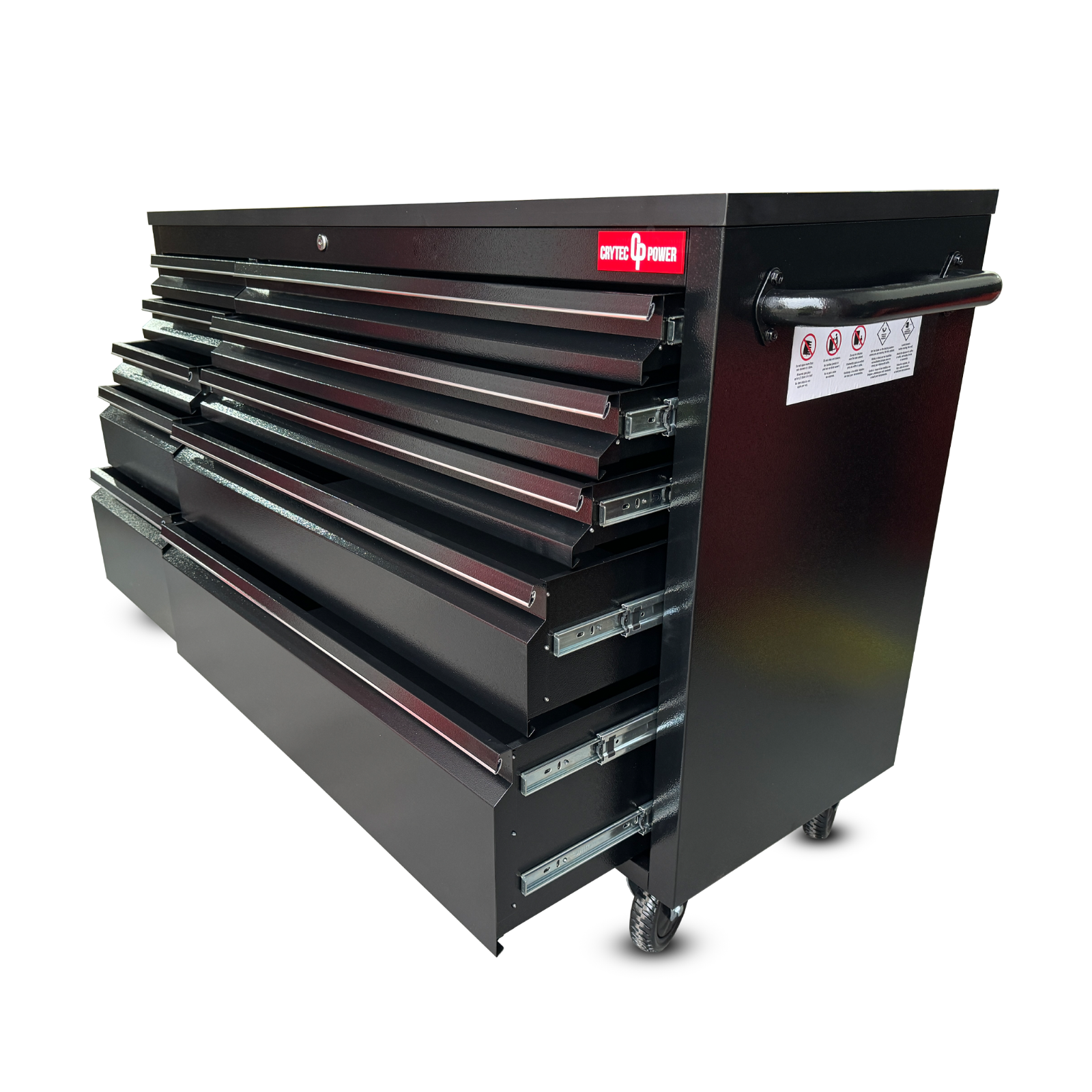 CRYTEC POWER 55 inch Stainless Steel 55 Inch Tool Cabinet Chest with 10 ...